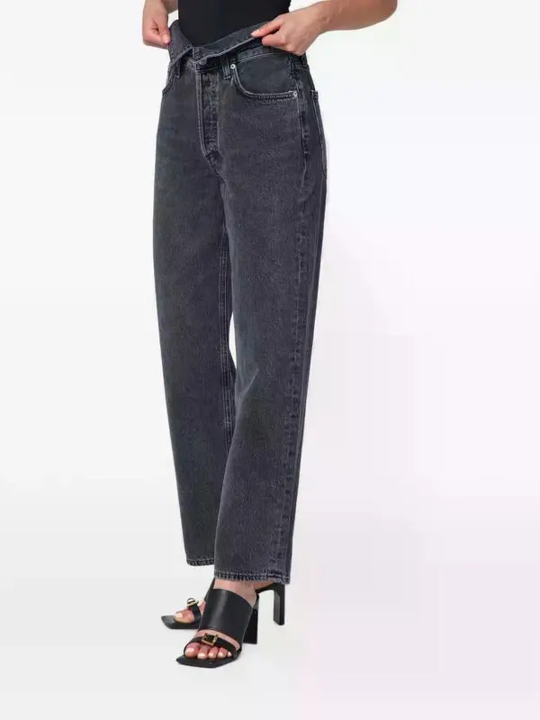 AGOLDE Echo Fold-over Straight-leg Jeans