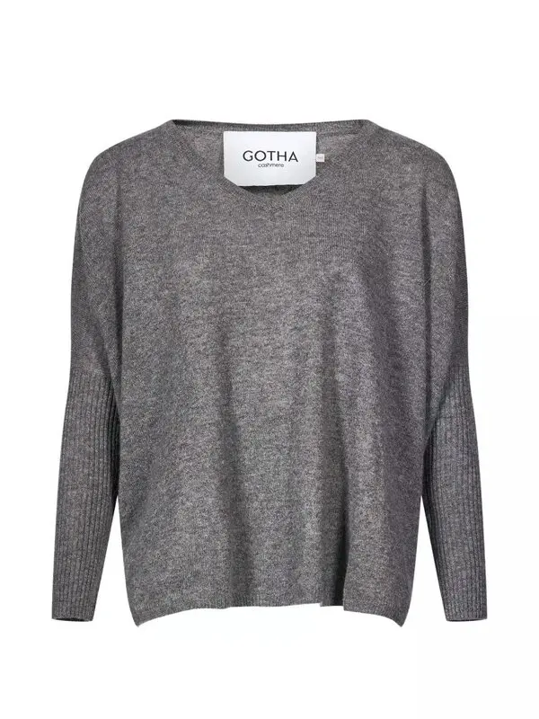 GOTHA V-neck Sweater - Grey