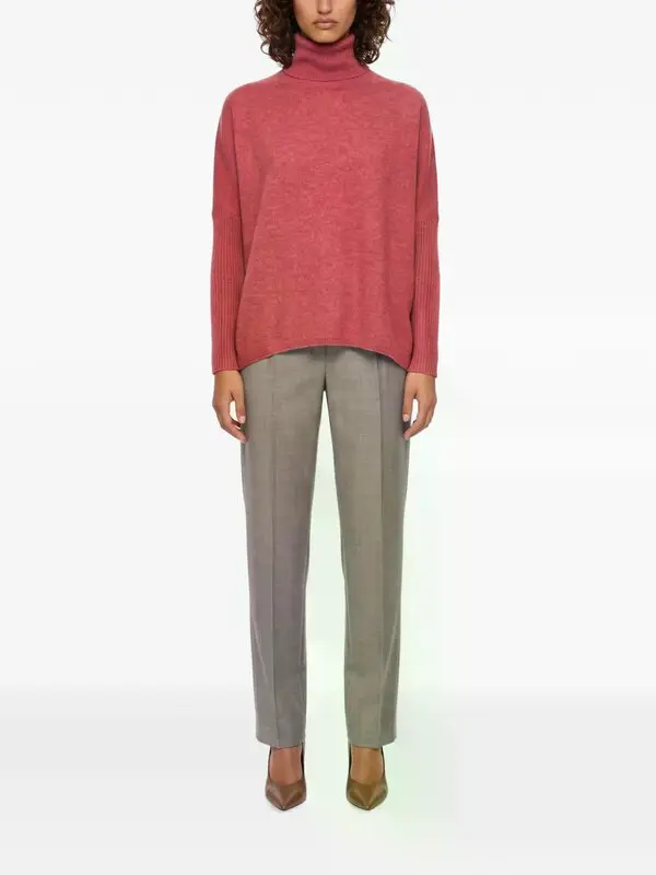GOTHA Margareth Roll-neck Ribbed-sleeve Sweater