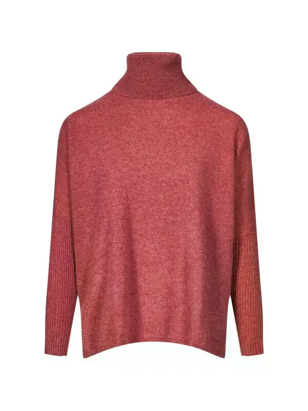 GOTHA Margareth Roll-neck Ribbed-sleeve Sweater