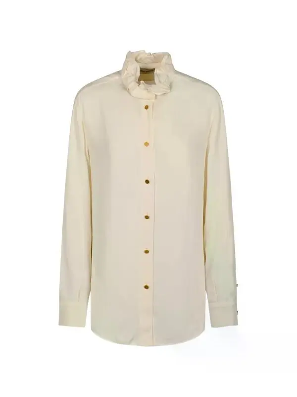 Alberta Ferretti Ruffled-collar Long-sleeve Shirt