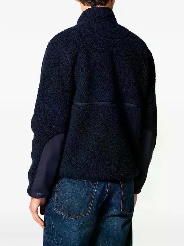 Paul Smith Navy Zip Sherpa-fleece Jacket