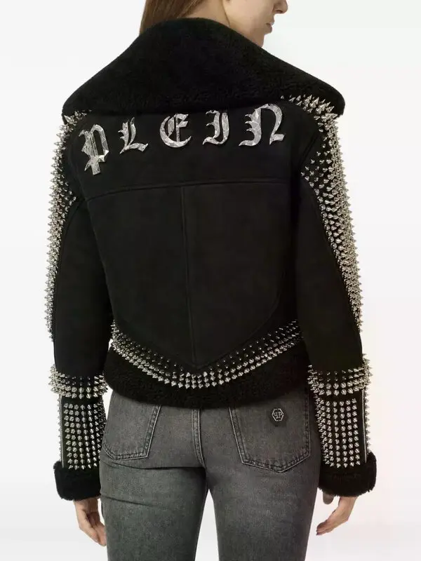 Philipp Plein Stud-embellished Cropped Jacket
