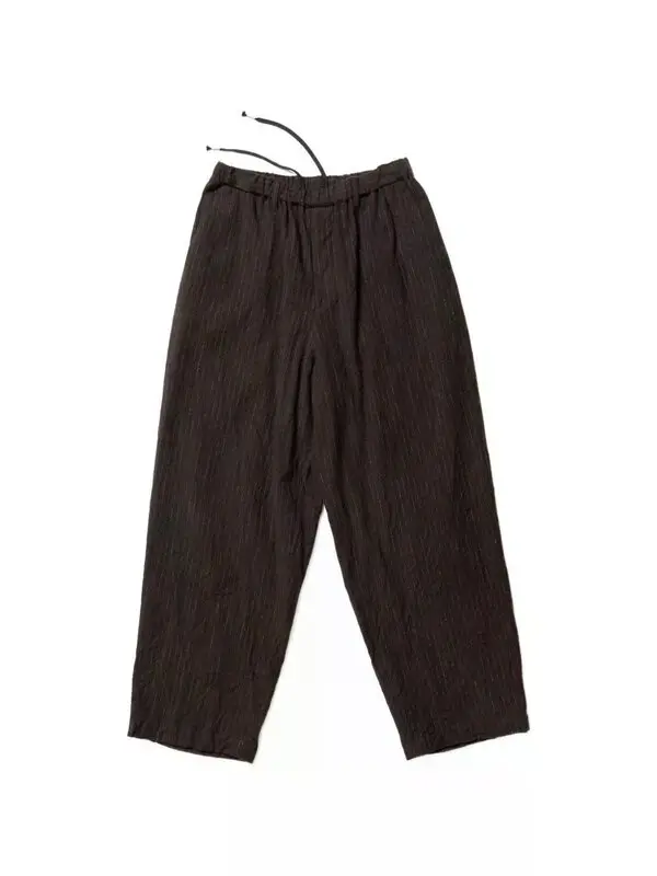 CALMLENCE Pinstripe-pattern Straight-leg Trousers - Brown