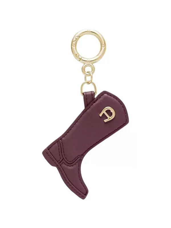AIGNER Ciondollini Little Riding Boots Leather Keyring - Red