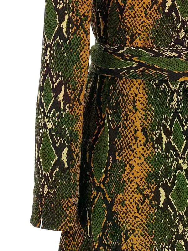 Diane Von Furstenberg Jeanne Python-print Warp Silk Mini Dress