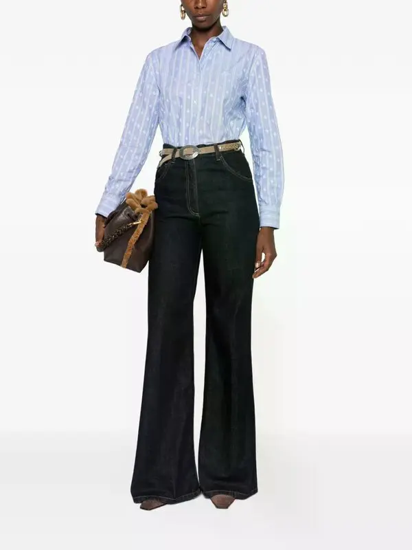 Etro Striped Floral-print Shirt