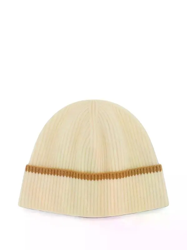 LARDINI Ribbed-knit Beanie Hat And Scarf Set
