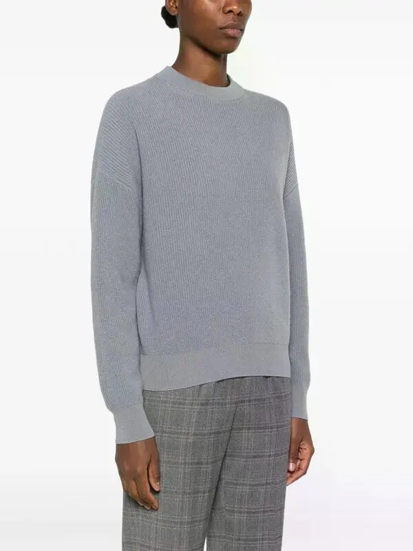 Peserico Ribbed-knit Monili-embellished Sweater