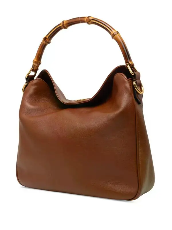 Gucci 2000-2015 Medium Calfskin Bamboo Diana Satchel