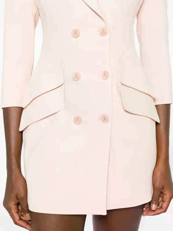 Elisabetta Franchi Double-breasted Peaked-lapel Mini Dress