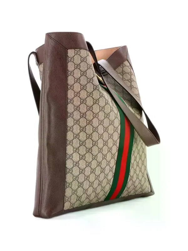 Gucci Ophidia Soft Open Gg Coated Canvas Large Tote Bag