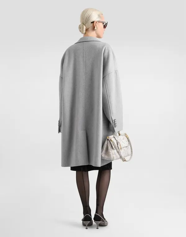 Dolce & Gabbana Double-breasted Cashmere Coat Collection Gray