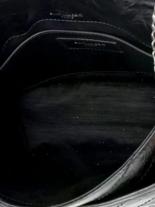 Saint Laurent Niki Chain Flap Bag Matelasse Chevron Leather Baby Shoulder Bag