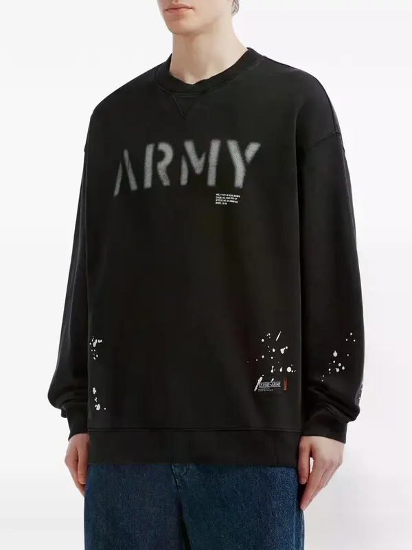 Izzue Paint-splatter Logo-print Sweatshirt