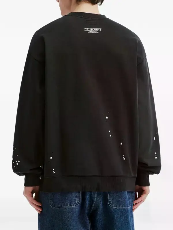 Izzue Paint-splatter Logo-print Sweatshirt