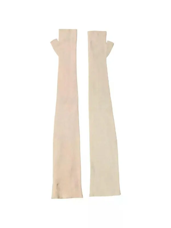 Dolce & Gabbana Fingerless Elbow-length Gloves - Neutrals