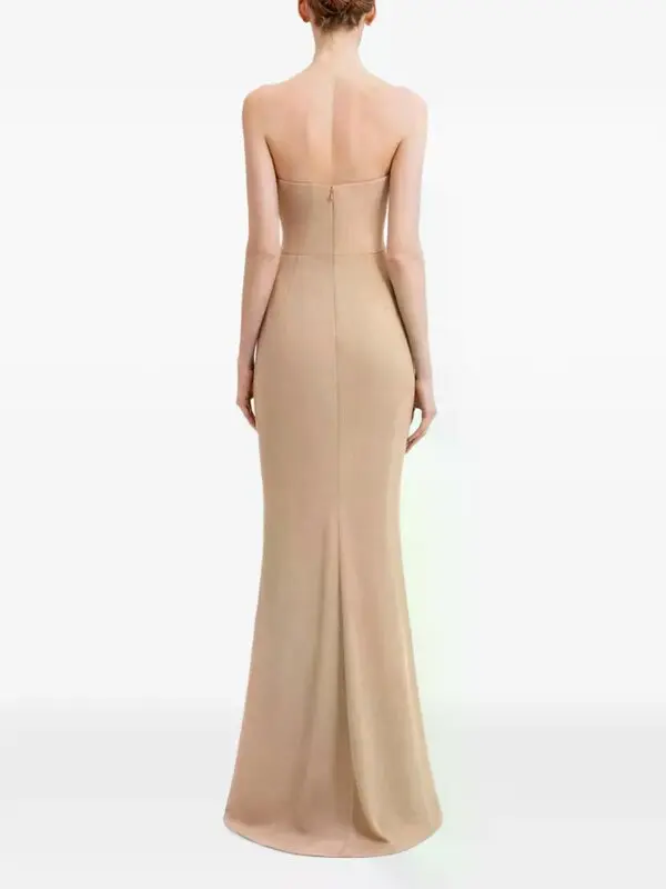 GEMY MAALOUF Strapless Feather-detail Dress