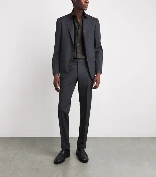Corneliani Silk Geometric Print Shirt