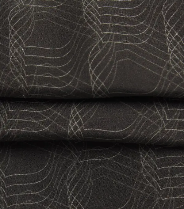 Corneliani Silk Geometric Print Shirt