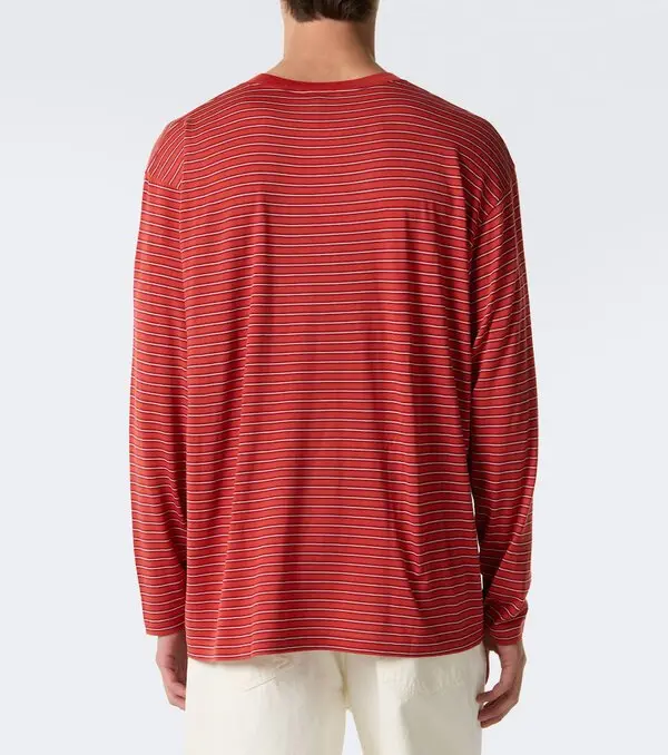 Auralee Striped Wool T-shirt