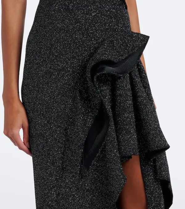 Maticevski Flashpoint Ruffled Asymmetric Gown