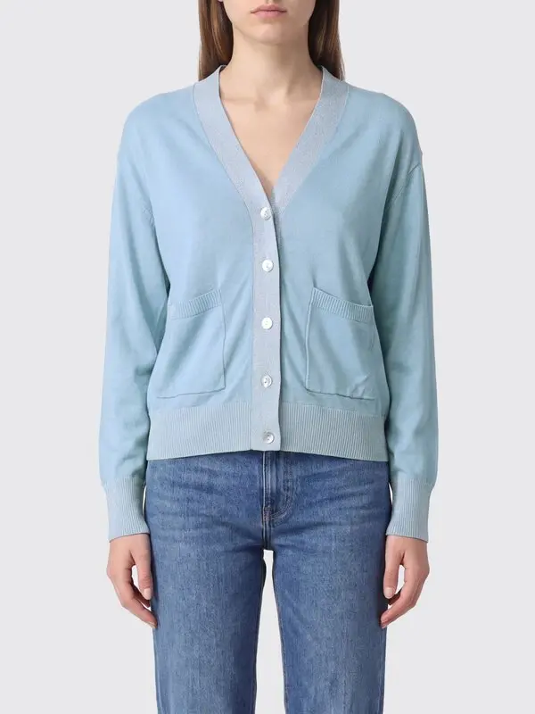 IN BED WITH YOU Wool And Lurex V-neck Cardigan With Dropped Shoulders - Fa01