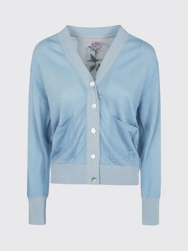 IN BED WITH YOU Wool And Lurex V-neck Cardigan With Dropped Shoulders - Fa01
