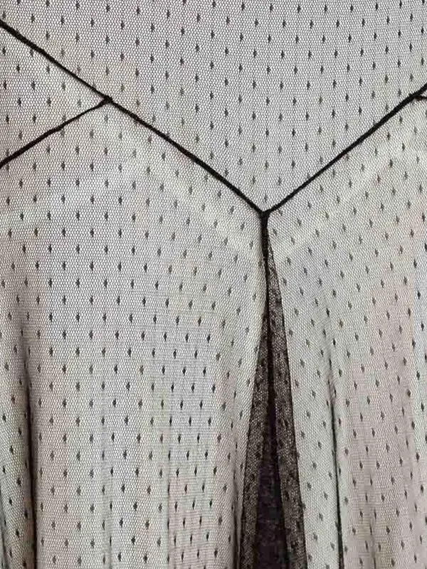 TWINSET Houndstooth Tulle Full Long Skirt
