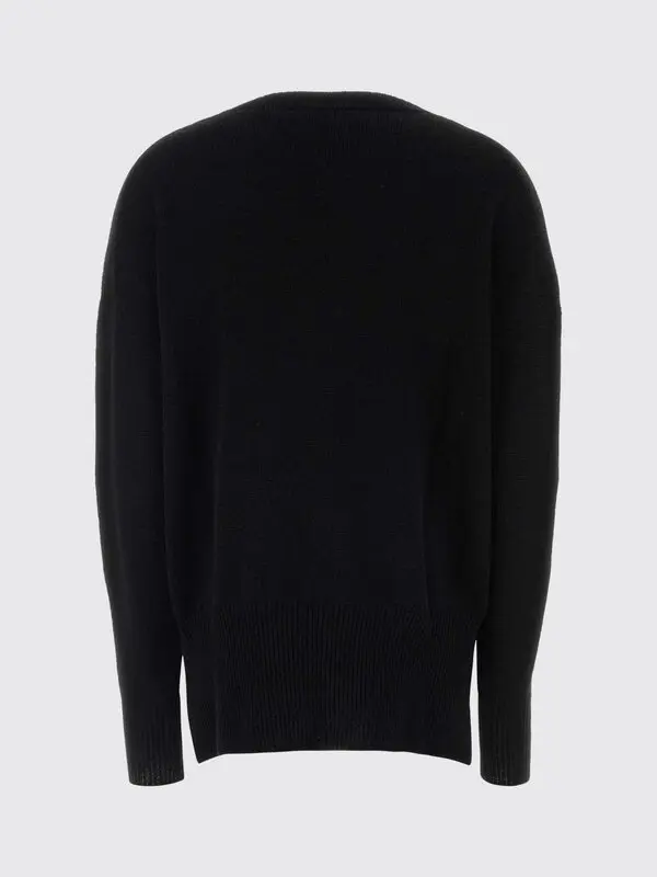 JIL SANDER Pure Cashmere Crewneck Sweater With Dropped Shoulders And Ribbed Trims - Black