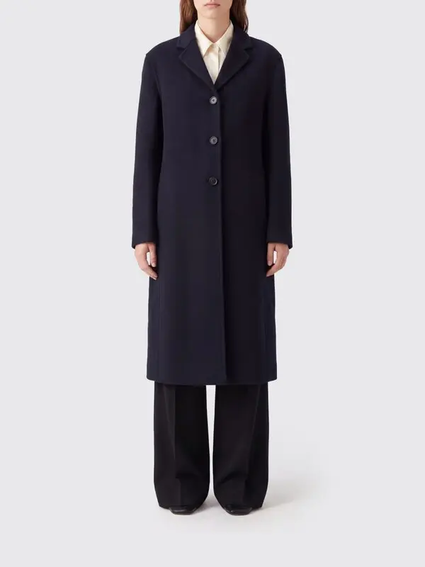 JIL SANDER Single-breasted Long Coat In Cashmere And Silk