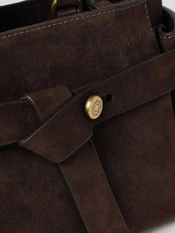GIANNI CHIARINI Miranda Leather And Suede Handbag With Shoulder Strap - Brown