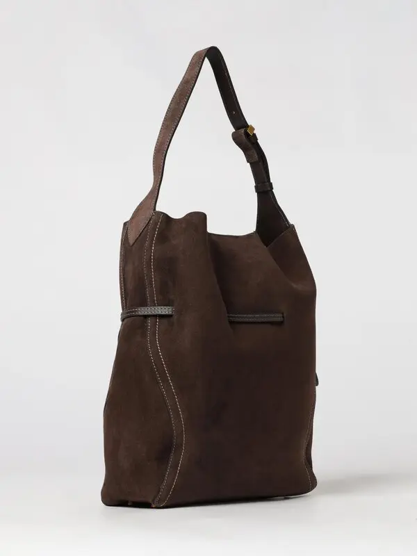 GIANNI CHIARINI Sienna Leather And Suede Shoulder Bag With Drawstring - Brown