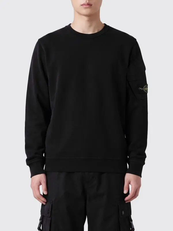 Stone Island Graphic Print Cotton Hoodie