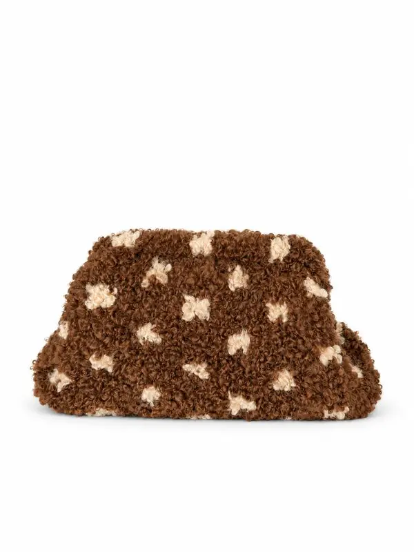 JURGI BRAND Nora Wool Clutch — & Cream - Brown