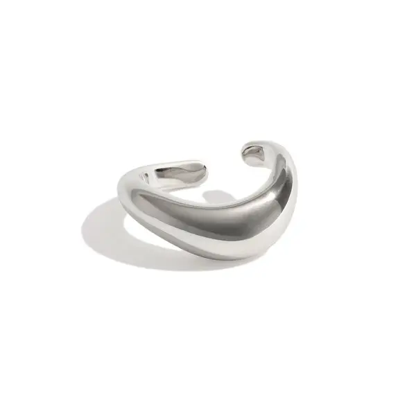 STONE FRUIT Wave Toe Ring - Silver