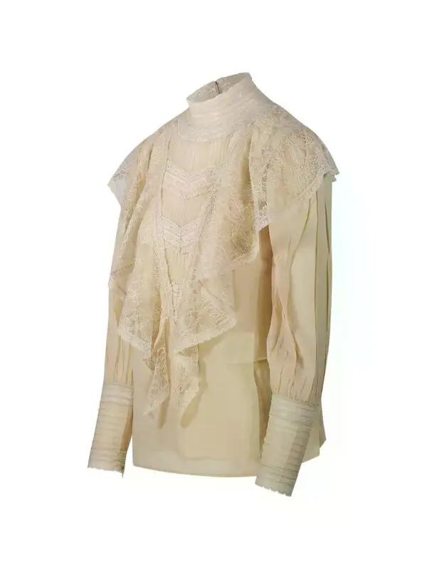Zimmermann Lace-trimmed Ruffled Blouse