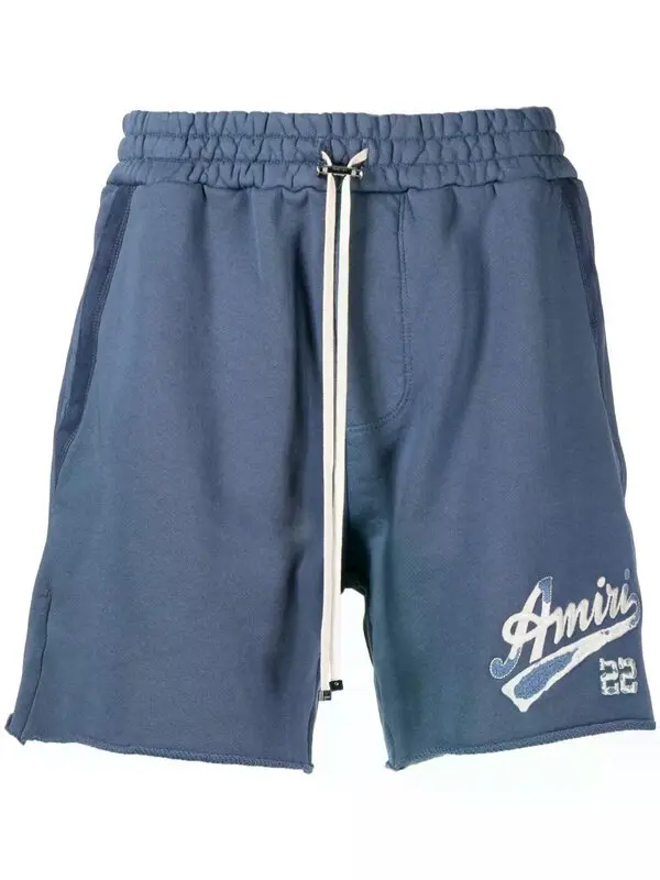 Amiri Logo-print Shorts - Blue