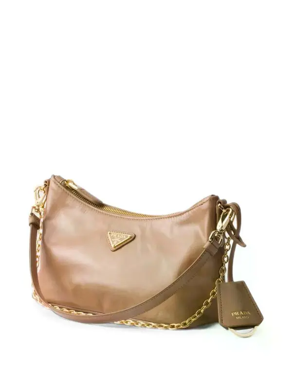 Prada Leather Shoulder Bag - Neutrals
