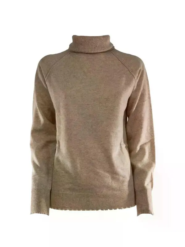 EMMA E GAIA Roll-neck Raglan-sleeve Sweater - Neutrals