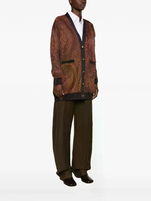 Etro Paisley-print V-neck Cardigan