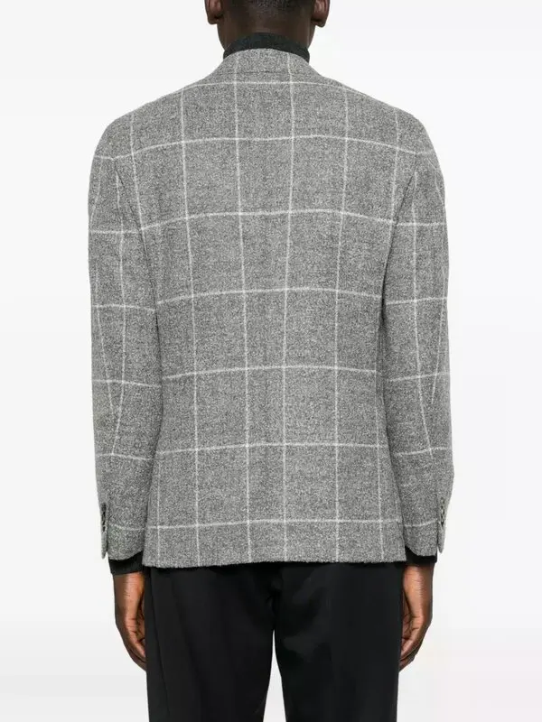 LARDINI Check-pattern Notched-lapel Jacket