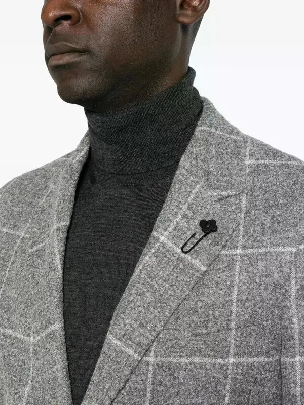 LARDINI Check-pattern Notched-lapel Jacket