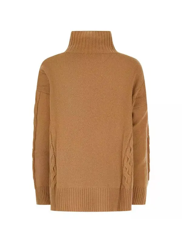 KANGRA Cable-knit High-neck Sweater