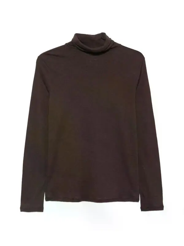 Majestic Filatures Roll-neck Long-sleeve Top - Brown