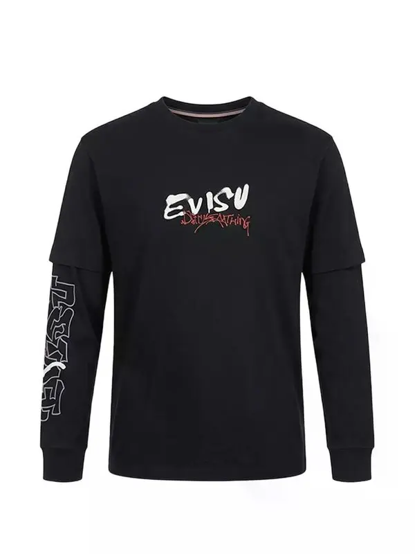 EVISU Printed Layered-sleeve T-shirt