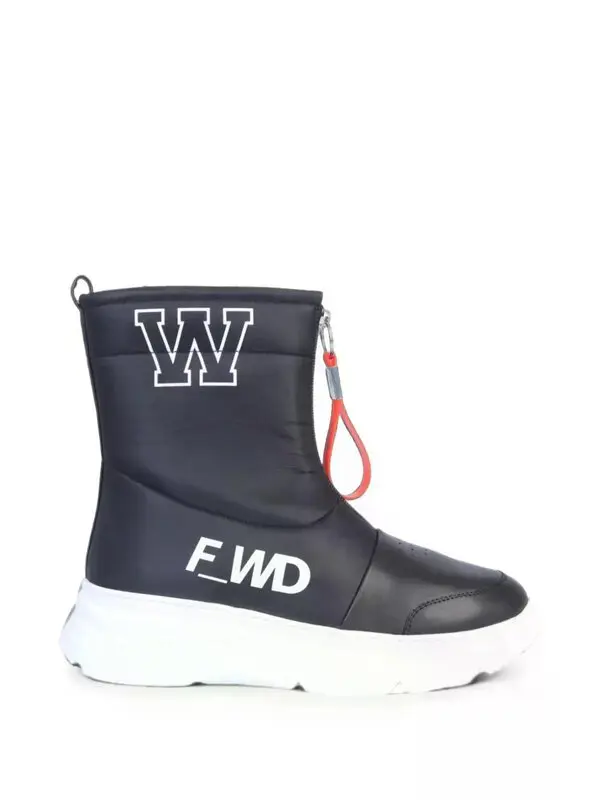 F_WD Logo-print Front-zip Boots