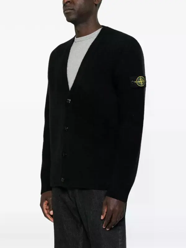 Stone Island Logo-patch V-neck Cardigan