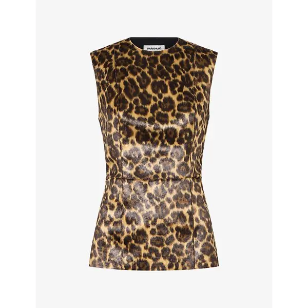 DARKPARK Joy Faux Pony-hair Top