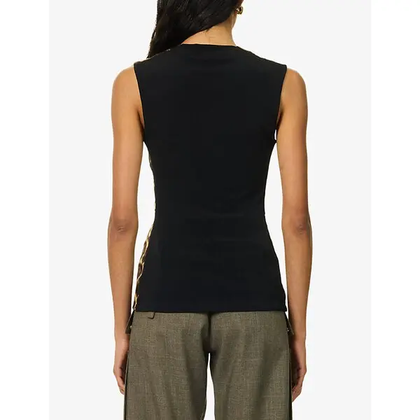 DARKPARK Joy Faux Pony-hair Top